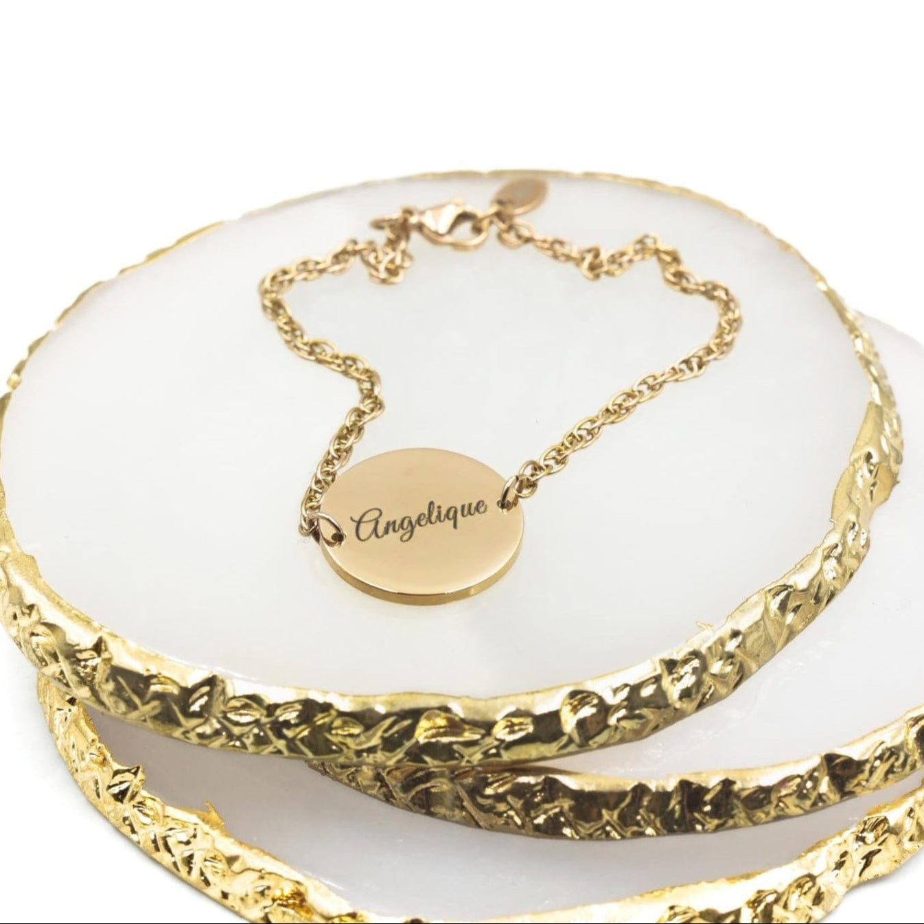 Customisable Round Disc Bracelet