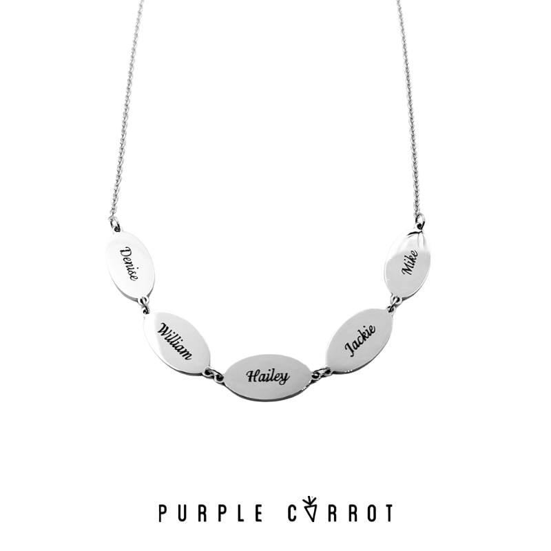 Oval Disc Bracelet - Purple Carrot