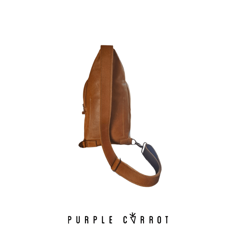Real Leather Mini Backpack - Purple Carrot