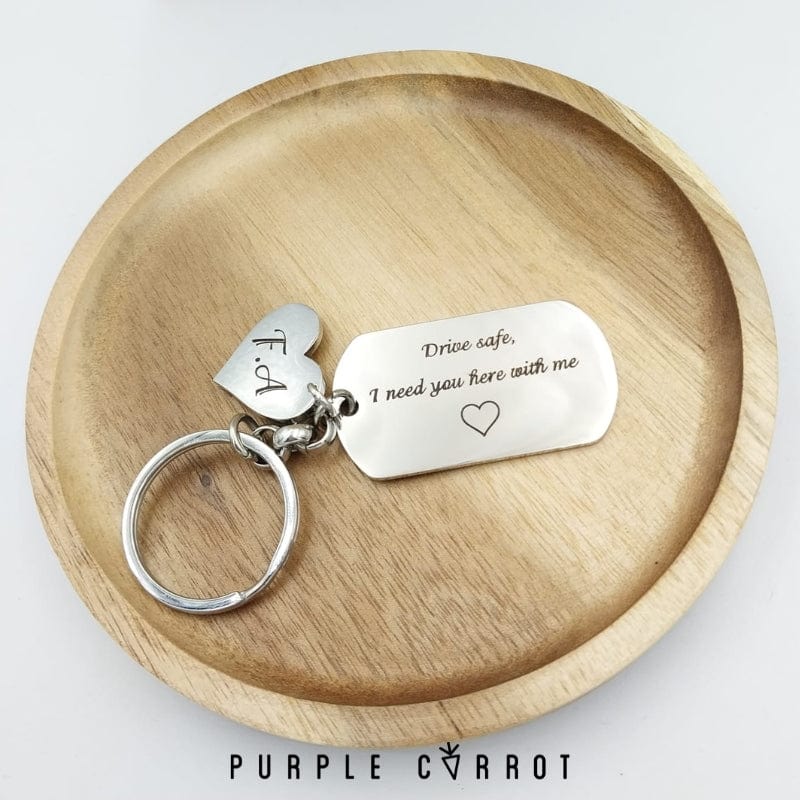 Drive Safe Keychain - Purple Carrot