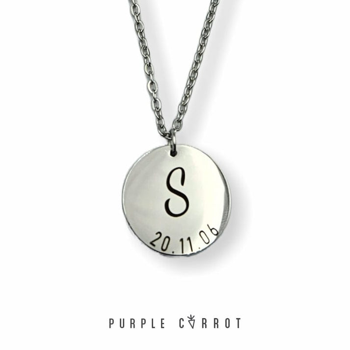 Initial Disc Necklace