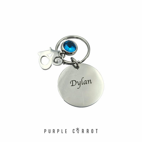 Round Disc Birthday Keychains