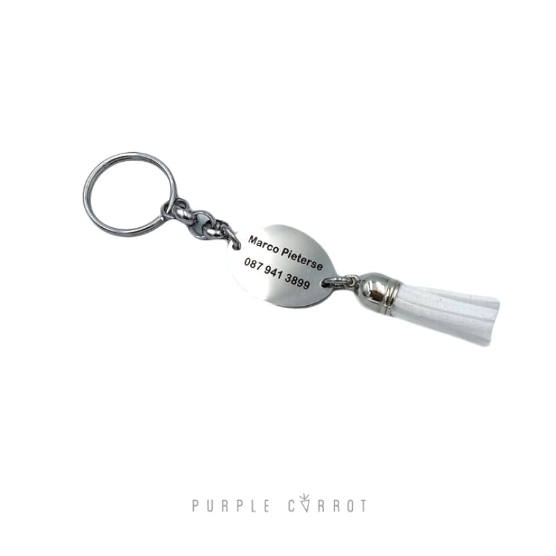 Oval Disc Keychain - Purple Carrot