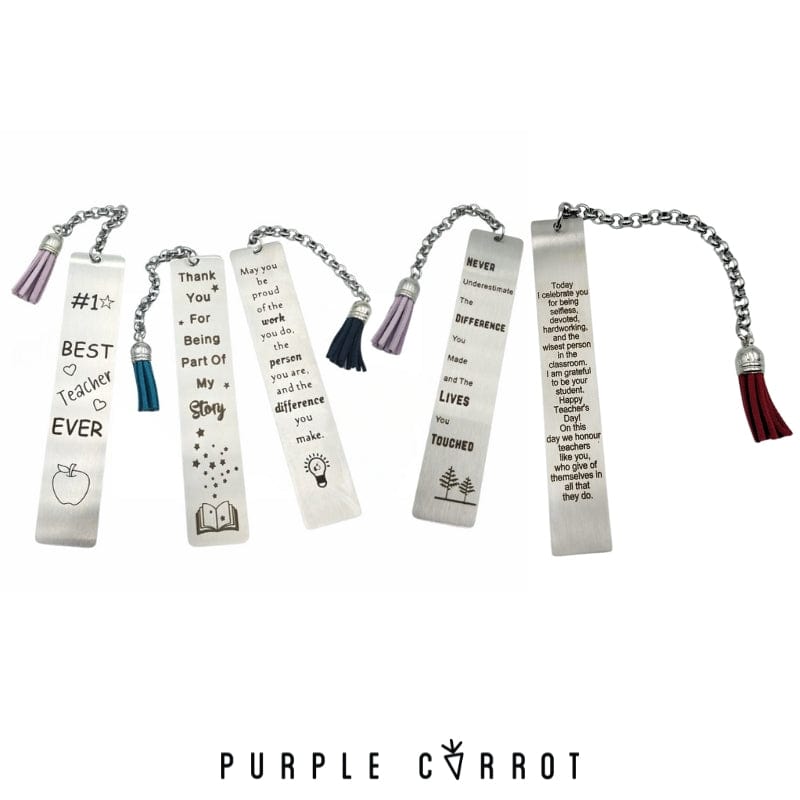 Personalized Bookmarks - Purple Carrot
